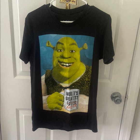 Dreamworks | Shirts | Dreamworks Black Tee With Shrek Design | Poshmark